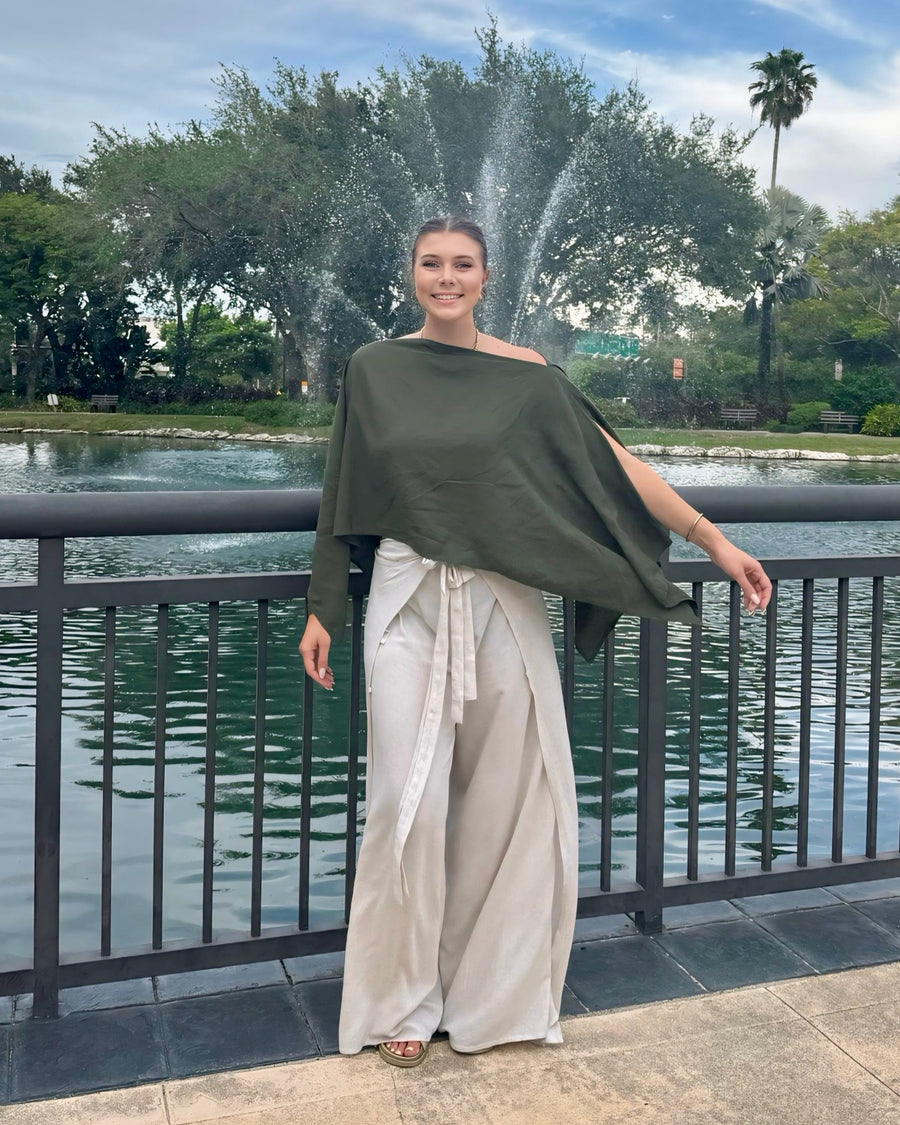 Multi-Way Cape Top| Linen Blend | Baliawear
